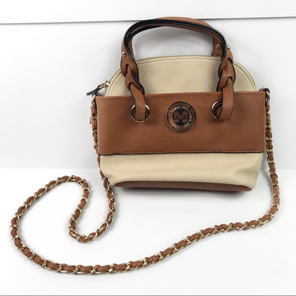 Coco + Carmen | Bags | Coco Carmen Neutral Woven Chain Crossbody Purse ...